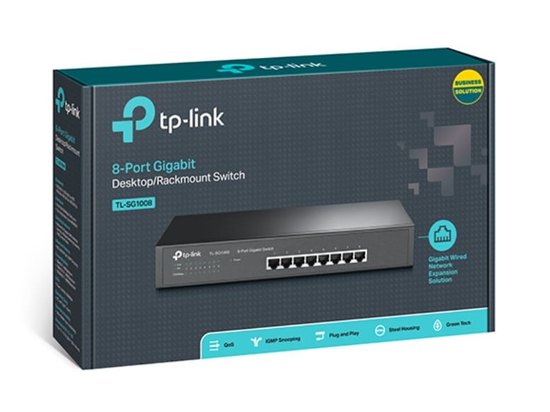 SWITCH 8 PUERTOS TP-LINK TL-SG108 10/100/1000MBPS RJ45 LAN GIGABIT