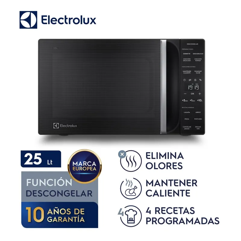 MICROONDAS FREESTANDING ELÉCTRICO ELECTROLUX 25LT EMDY25S2MXB