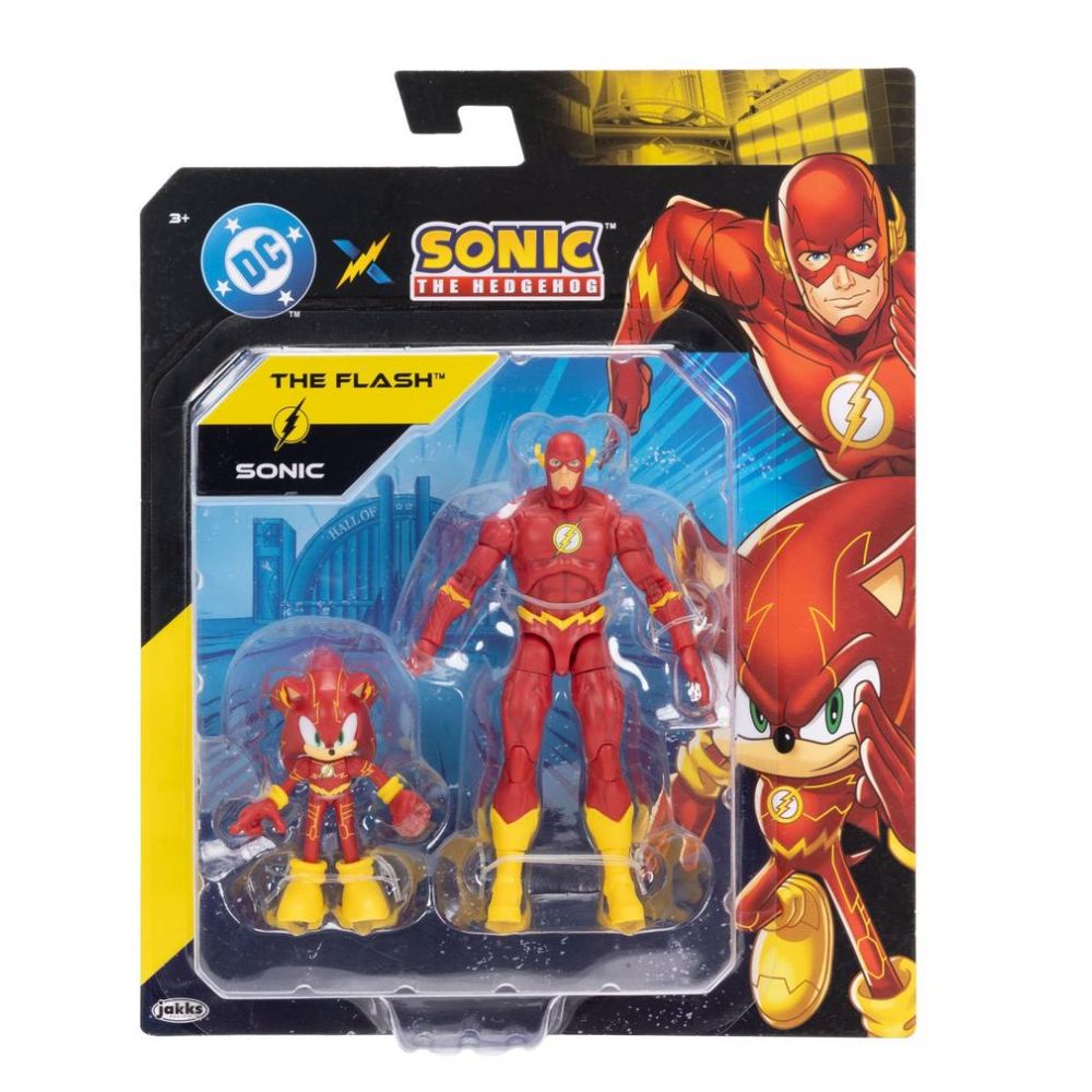 SONIC THE HEDGEHOG -SONIC DC COMIC FLASH CON SONIC FIGURA MULTIPACK - 2 ...