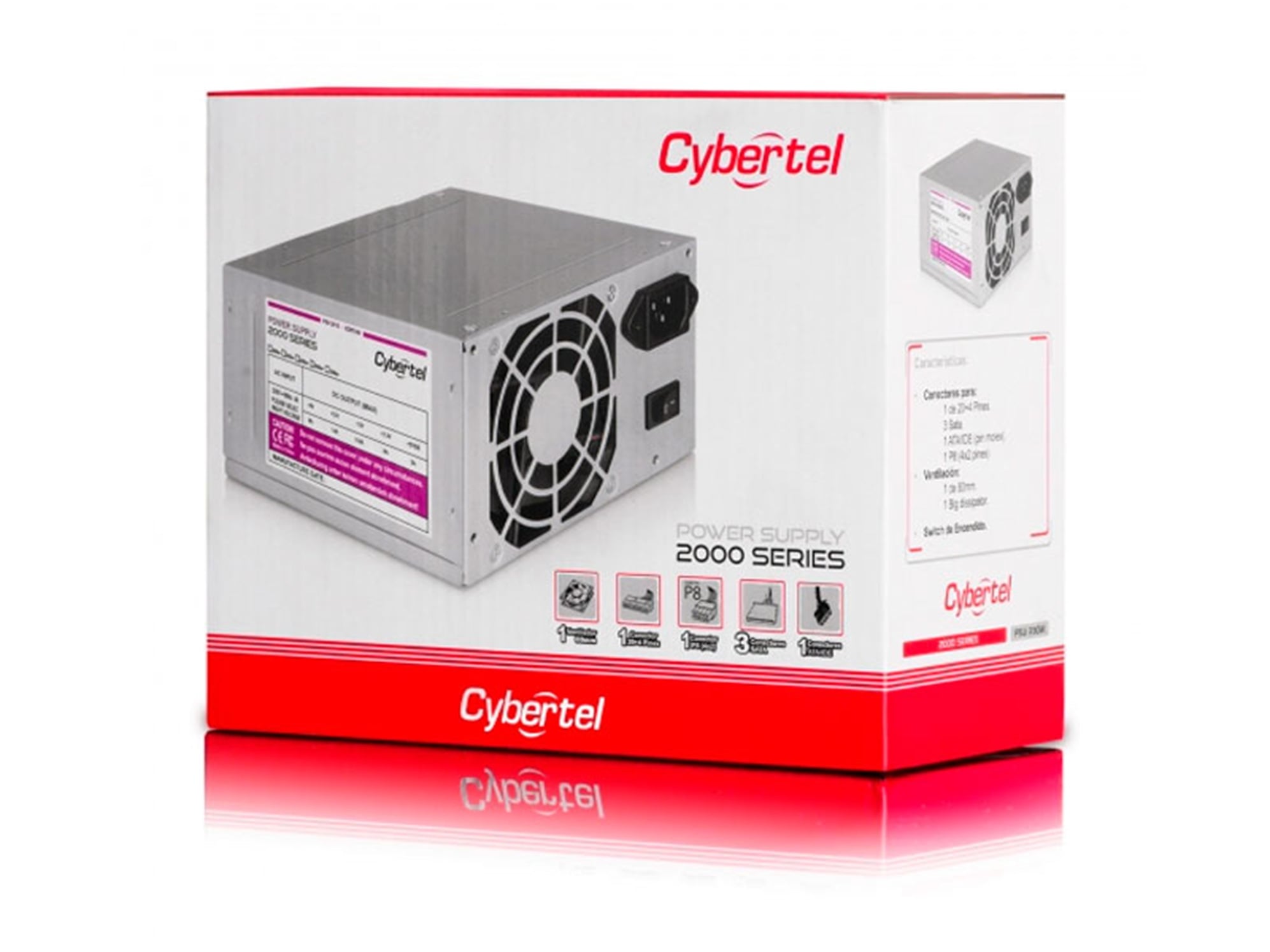 FUENTE CYBERTEL POWER SUPPLY ATX 200W GRIS MODULAR