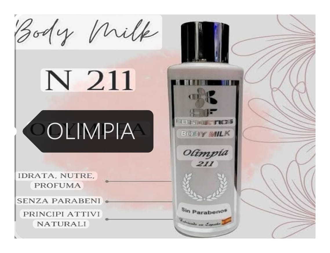 BODY MILK VEGANO OLIMPIA FLORAL FRUTAL CÍTRICO, CON SALES MINERALES ...