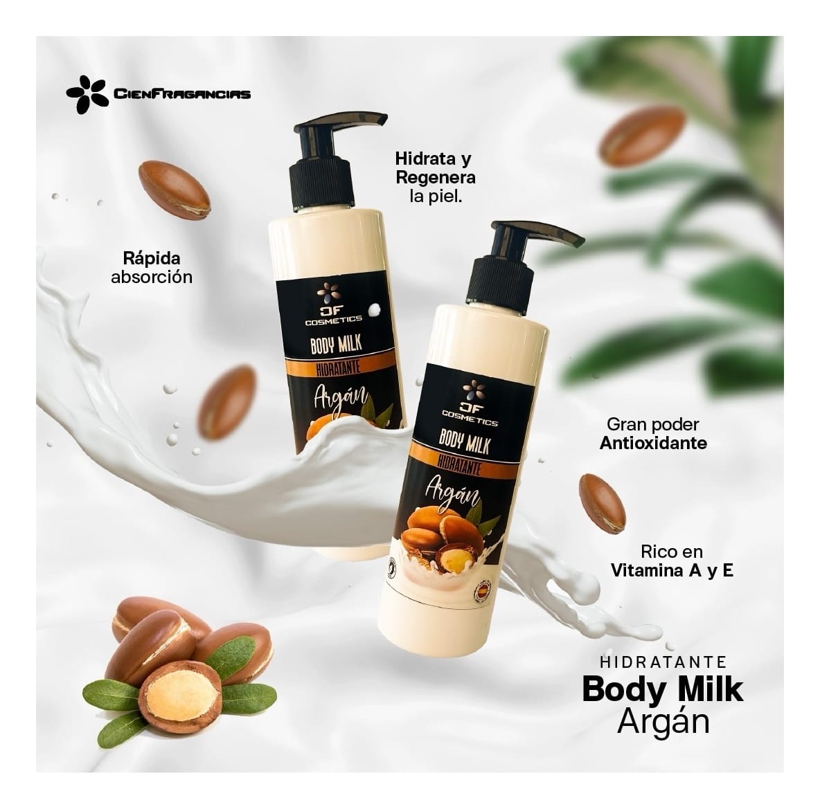 CIENFRAGANCIAS CIEN ESENCIAS BODY MILK VEGANO ARGAN PURO HIDRATACION ...