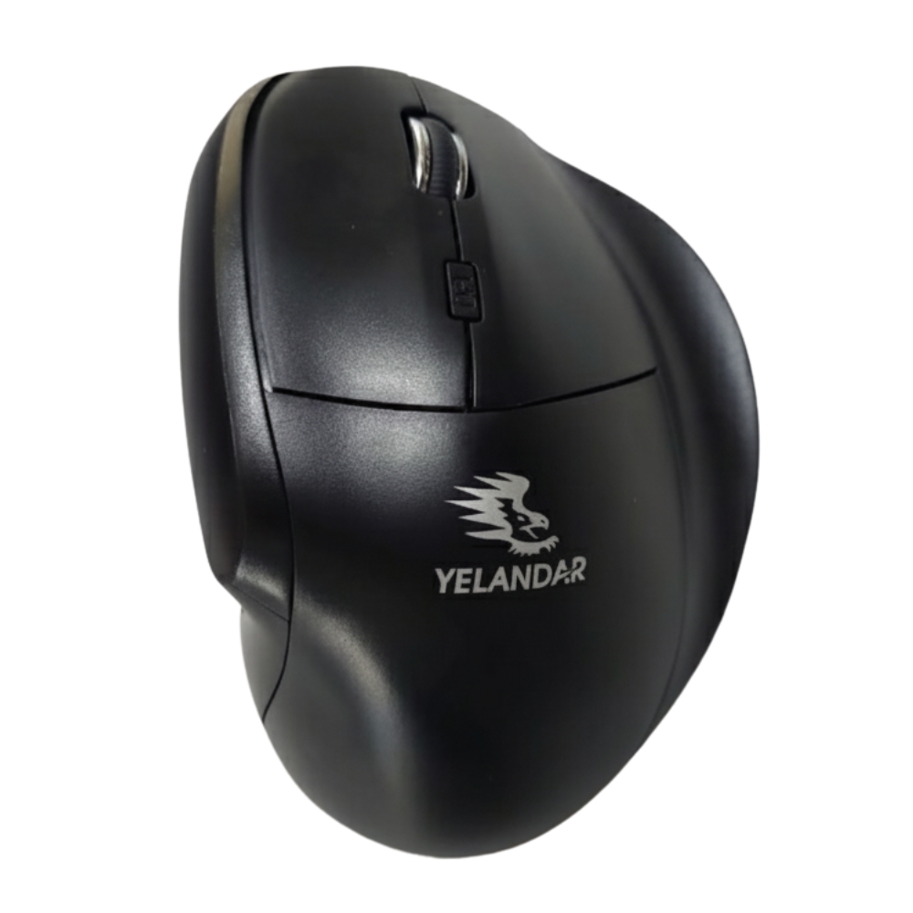 MOUSE ERGONÓMICO VERTICAL NEGRO - YELANDAR D7