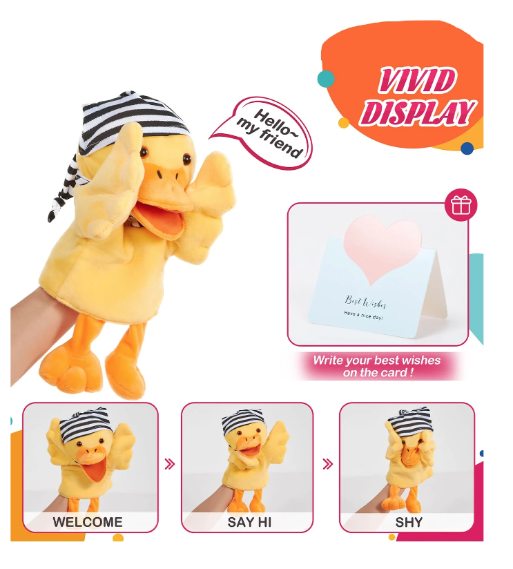 TITERE MARIONETA DE MANO PATITO DORMILON