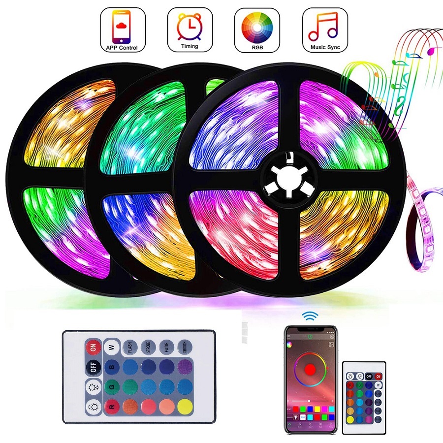 Ripley - LUZ LED RGB MULTICOLOR TIRA CINTA 5 METROS CONTROL