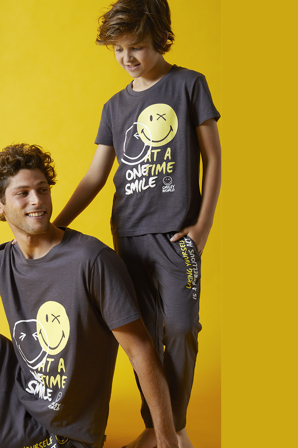 Ripley - PIJAMA TWEEN CHICO PANTALON LARGO ONE SMILE - SMILEYWORLD