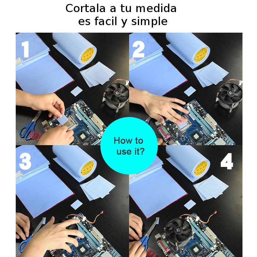 PACK 2 PIEZAS THERMAL PAD 10 X 10 1MM DISIPADOR CALOR TÉRMICO CHIPS SSD ...