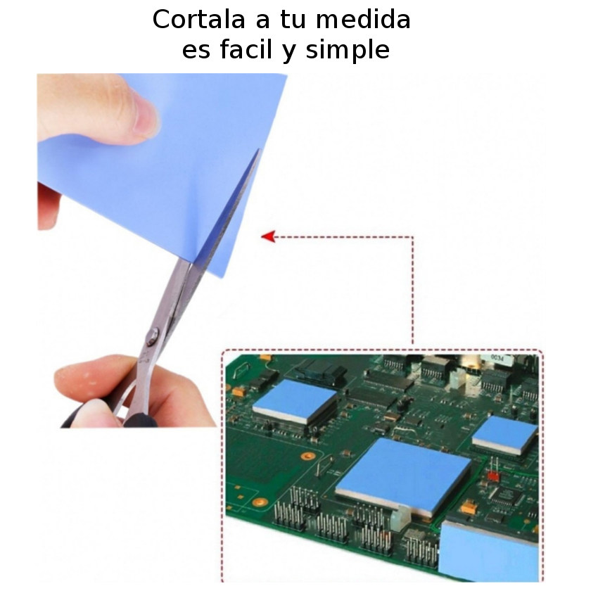 PACK 2 PIEZAS THERMAL PAD 10 X 10 1MM DISIPADOR CALOR TÉRMICO CHIPS SSD ...