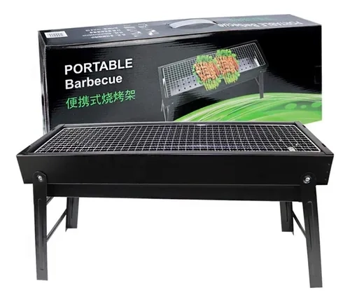PARRILLA PORTATIL BBQ CAMPING PLEGABLE DE ACERO CARBON IDEAL PARA ...