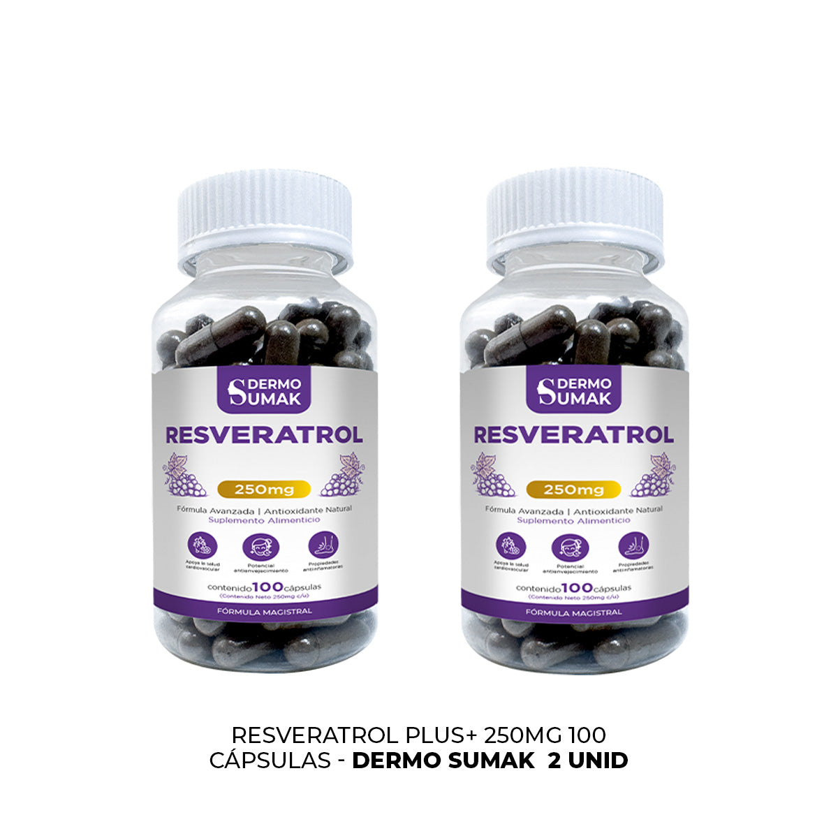 RESVERATROL PLUS+ 250MG DERMO SUMAK 2 UND
