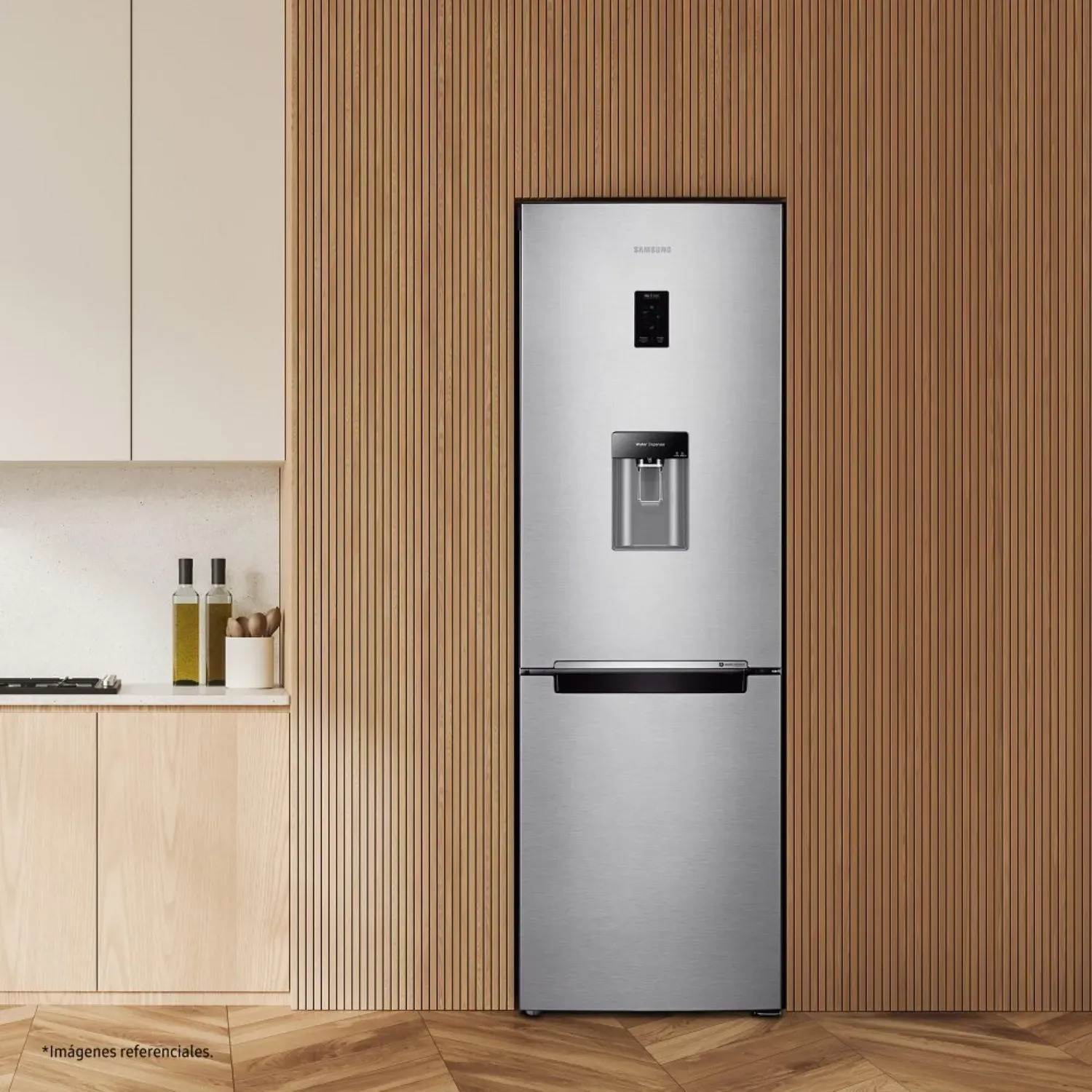 REFRIGERADORA SAMSUNG 321L BOTTOM FREEZER 2 PUERTAS RB33J3830SA/PE