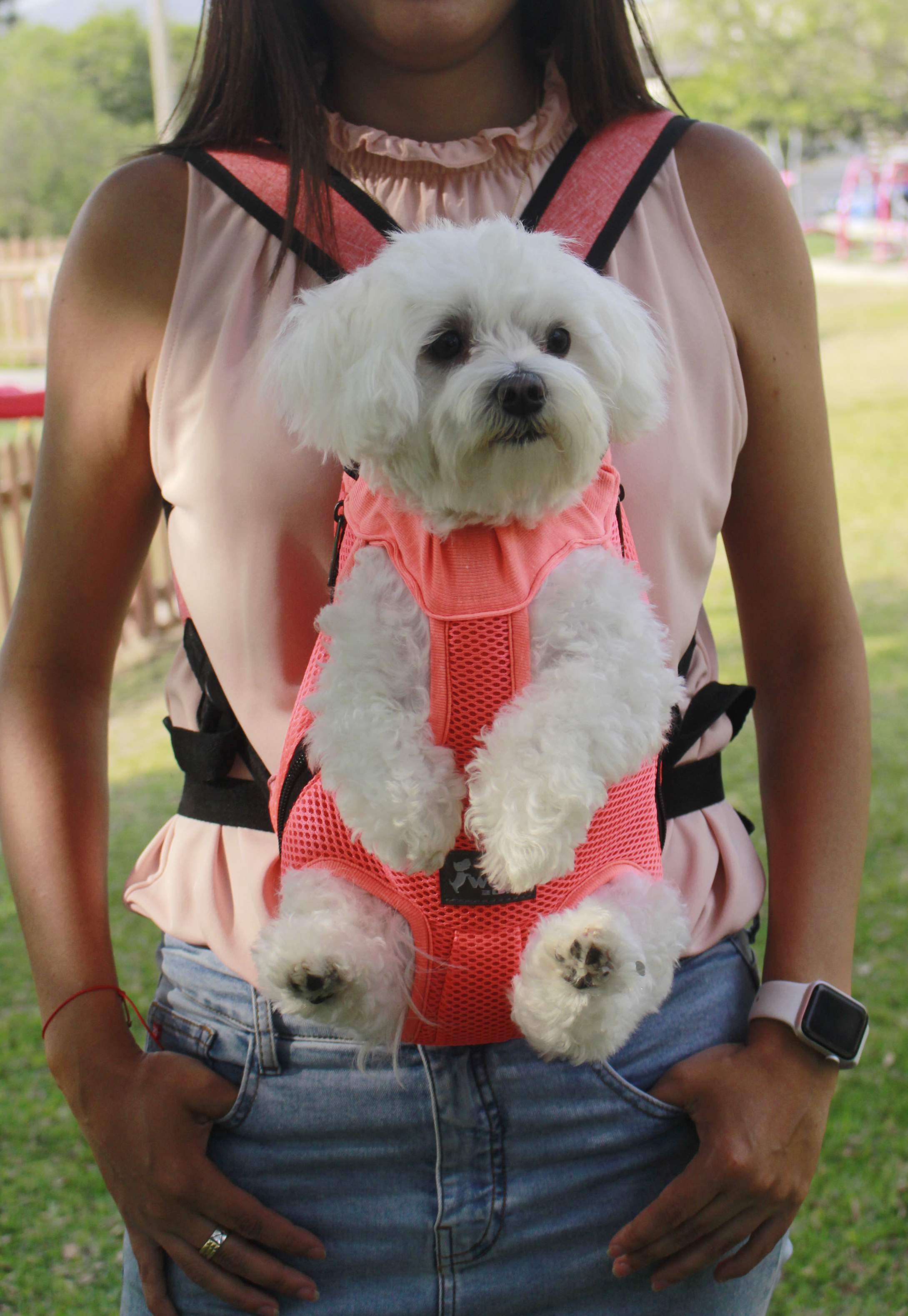 Ripley - TRANSPORTADOR CANGURO PERROS WOOF AND LOVE - FUCSIA - M
