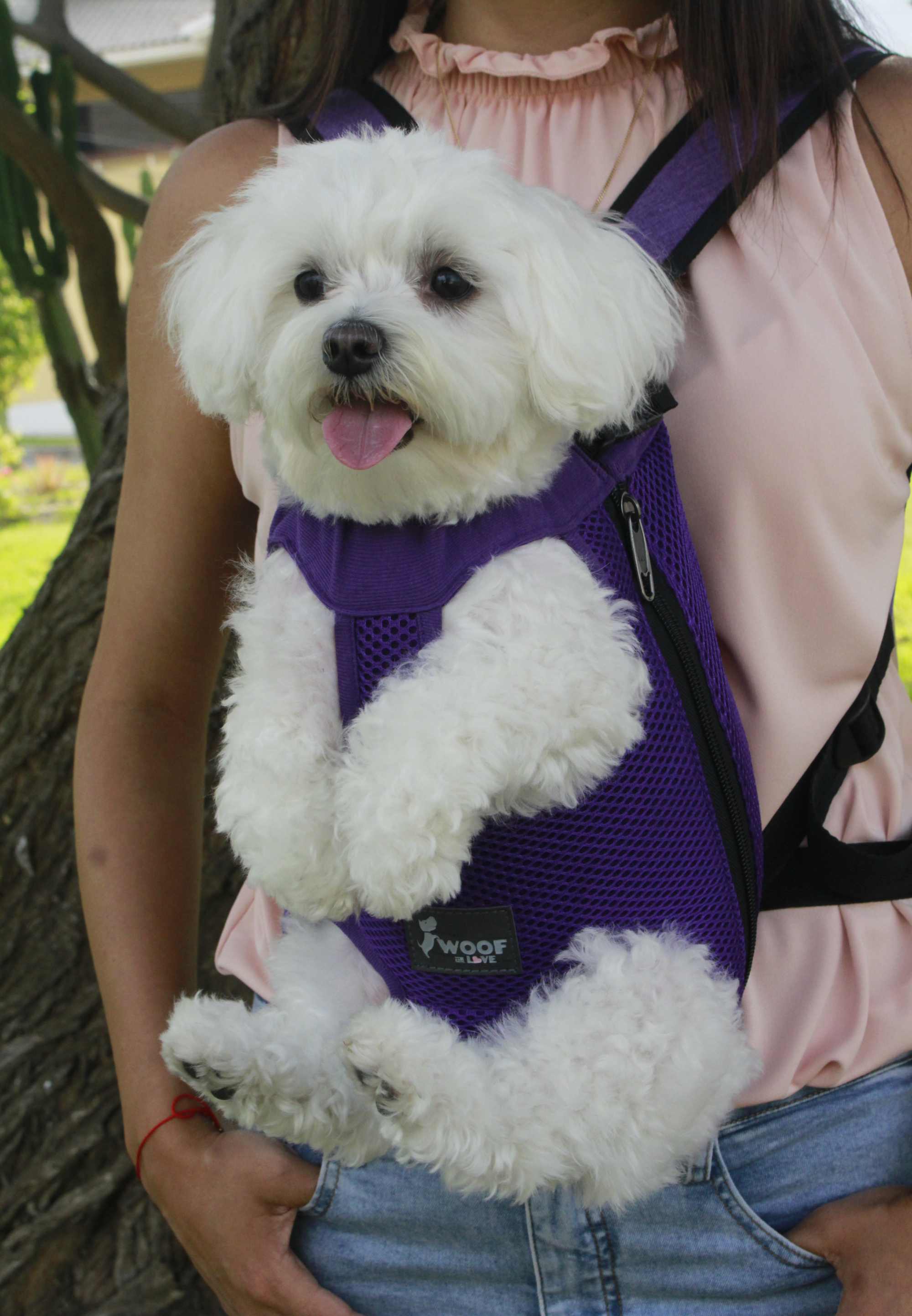 Ripley - TRANSPORTADOR CANGURO PERROS WOOF AND LOVE - MORADO - S