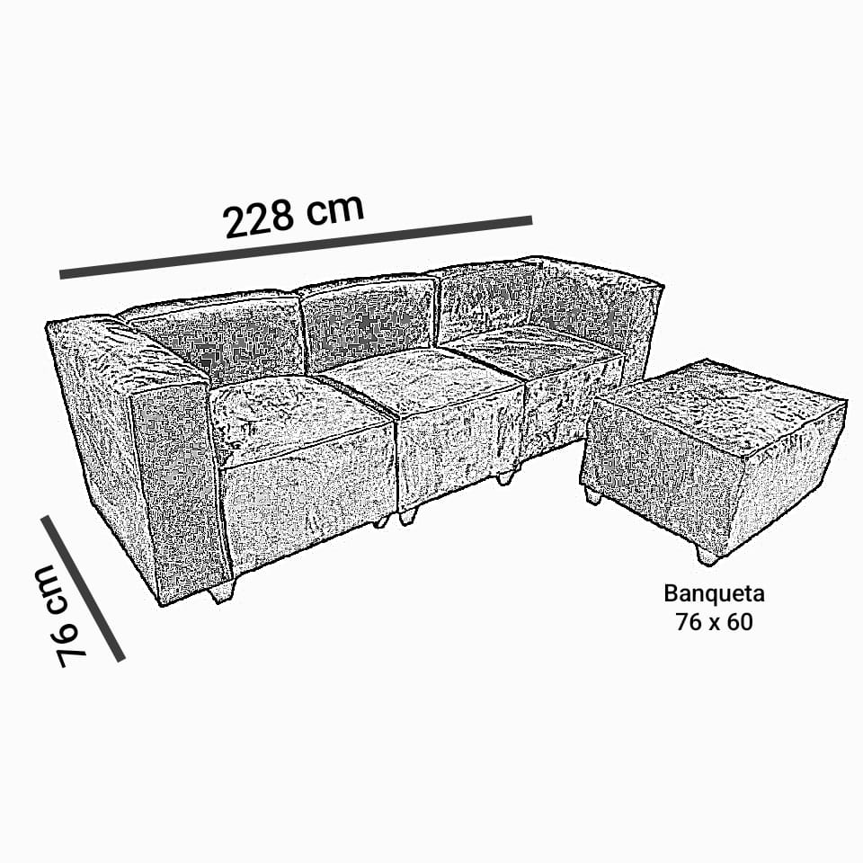 Ripley - MUEBLE SECCIONAL MIA -TELA ANTIFLUIDO - GRIS