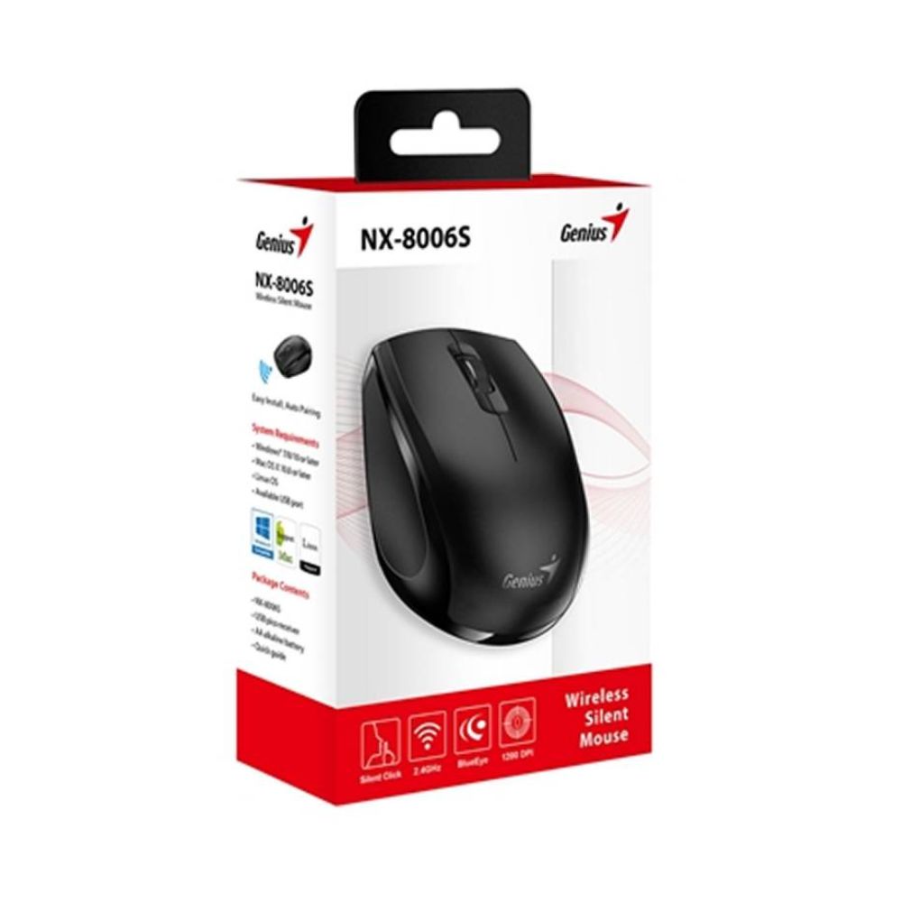 Ripley - MOUSE GENIUS NX-8006S WIRELESS USB-C BLUEEYE SILENT ERGONOMICO ...