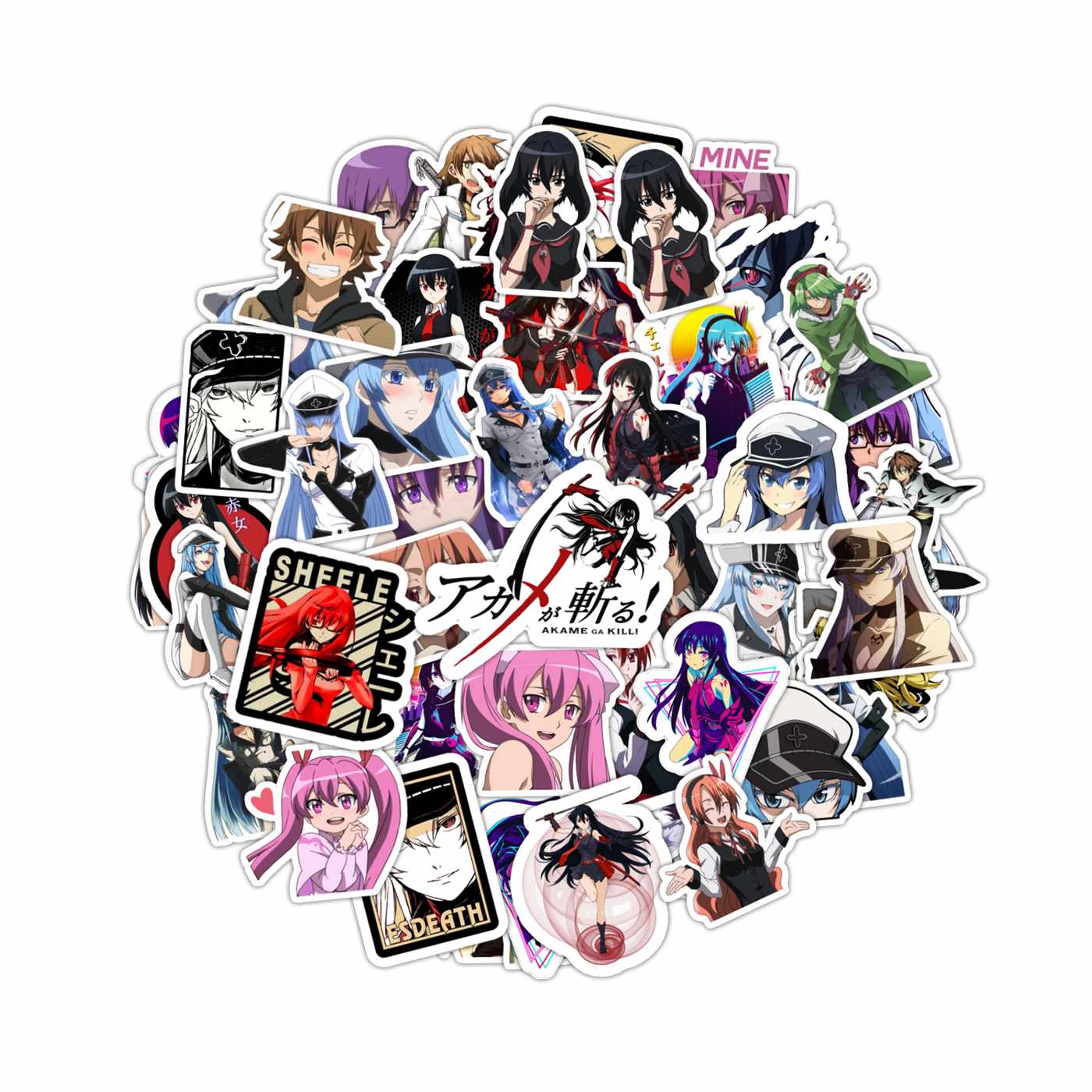 PACK 50 STICKERS AKAME GA KILL