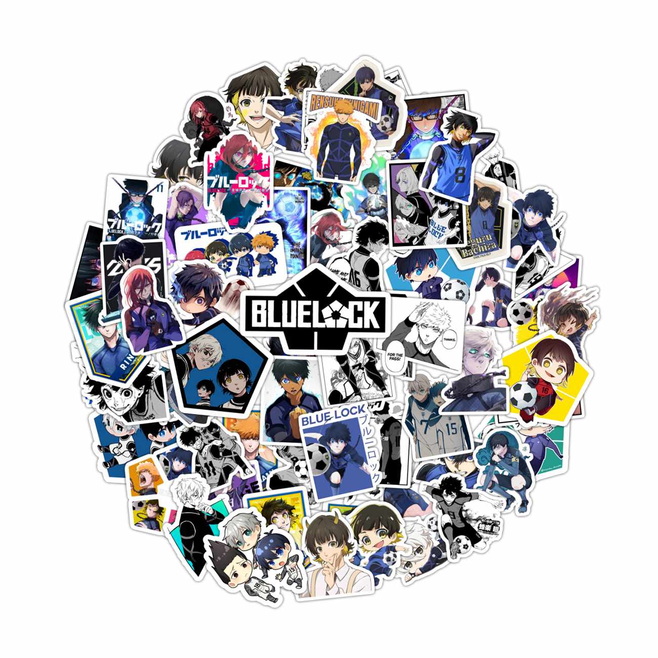 PACK 50 STICKERS BLUE LOCK