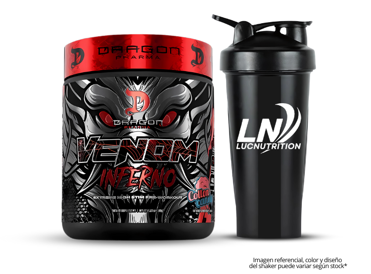 VENOM INFERNO 40 SERVICIOS - COTTON CANDY + SHAKER