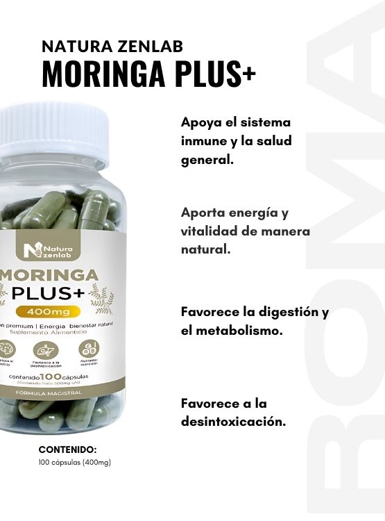PACK 3 MORINGA PLUS+ 1200MG NATURA ZENLAB