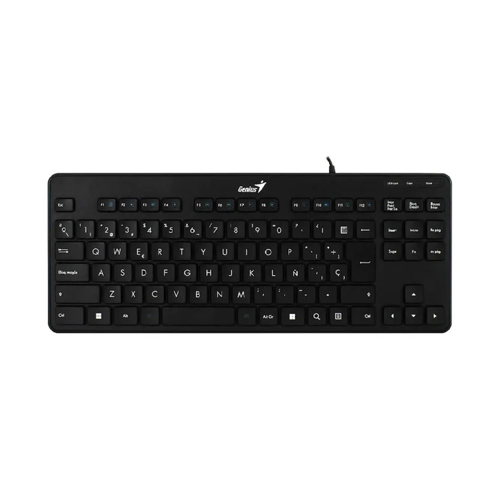 TECLADO GENIUS TKL LUXEMATE 110 USB MULTIMEDIA CON RETROILUMINACIÓN NEGRA