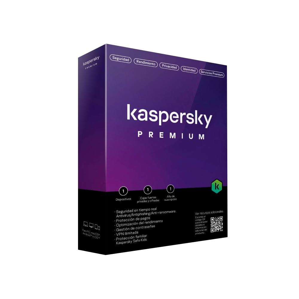 KASPERSKY PREMIUM EDITION 1 DISPOSITIVO, LICENCIA ANUAL PARA PROTECCIÓN ...