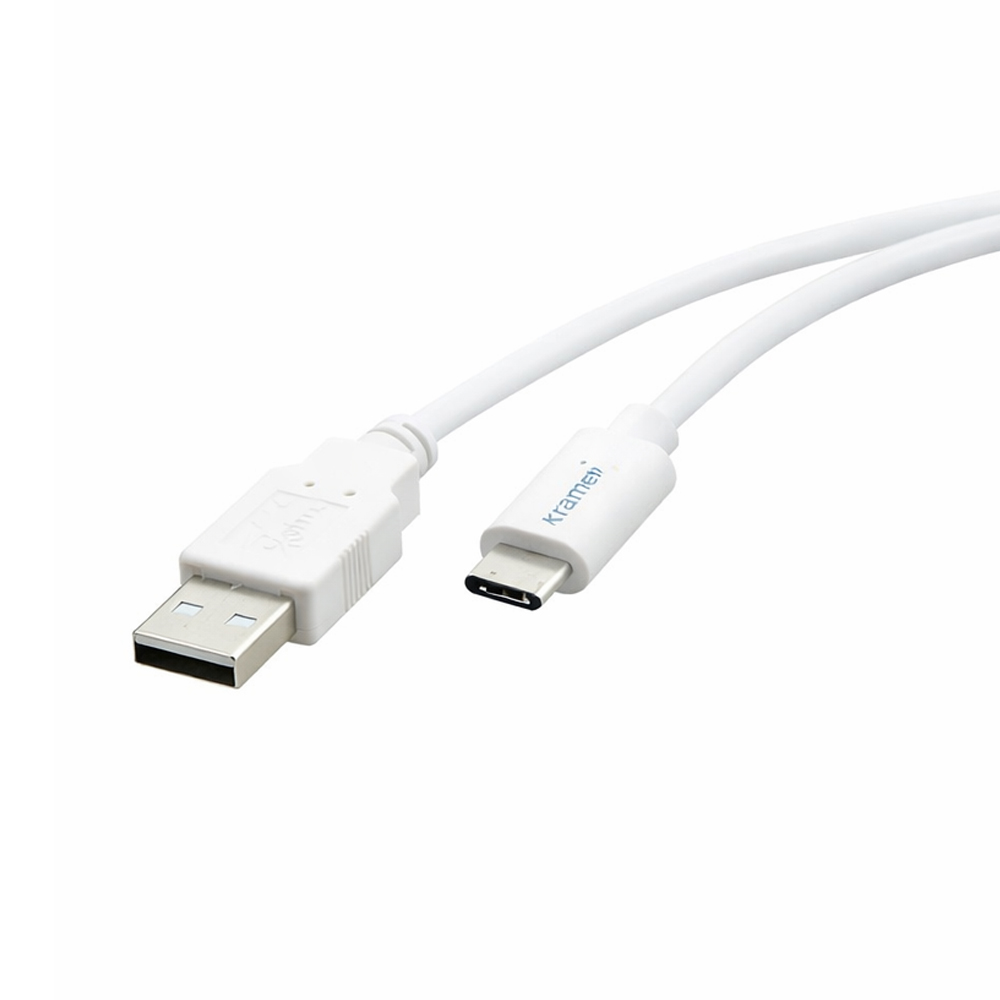 CABLE KRAMER USB-C A USB-A 6FT (1.8M) BLANCO - ALTA VELOCIDAD Y ...
