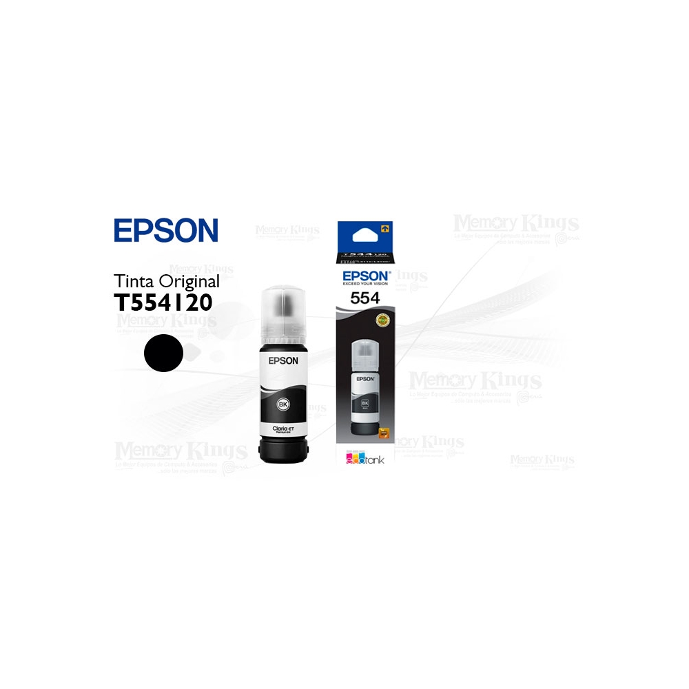 TINTA EPSON 554 NEGRA DE ALTA CALIDAD PARA IMPRESORAS - IDEAL PARA ...