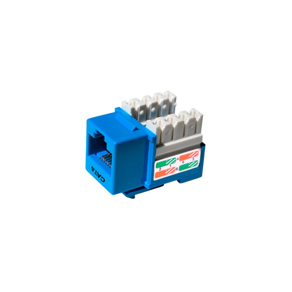 JACK KEYSTONE RJ45 CAT6 180° AZUL DE DIXON - CONEXIÓN RÁPIDA Y DURADERA ...