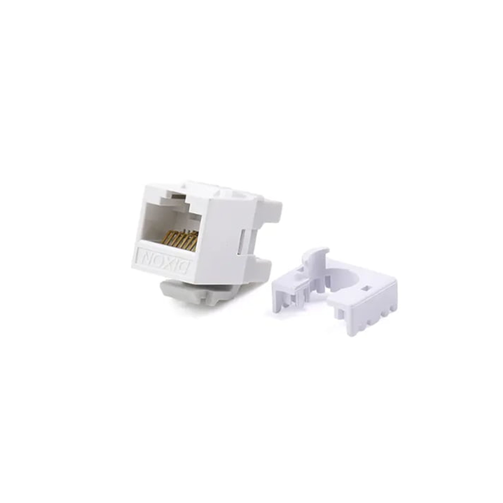 ADAPTADOR JACK 180° RJ45 CAT 6 DIXON BLANCO - CONEXIÓN RÁPIDA Y SEGURA ...