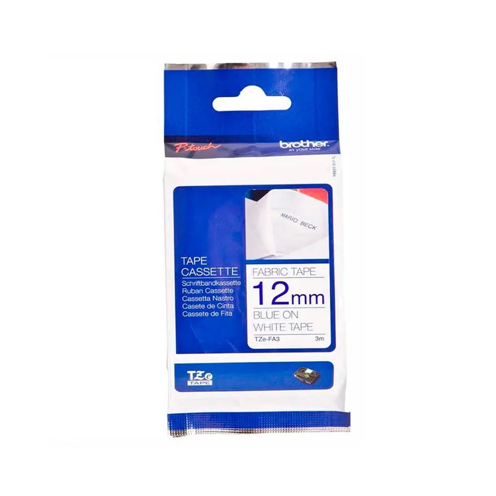 CINTA BROTHER TZEFA3 1/2' NAVY BLUE ON WHITE 9.8FT