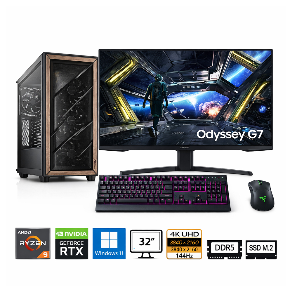 PC RYZEN 9 9950X PROPC FLUX PRO 32|2TB|32' GEFORCE RTX 5090 32GB, W11PRO