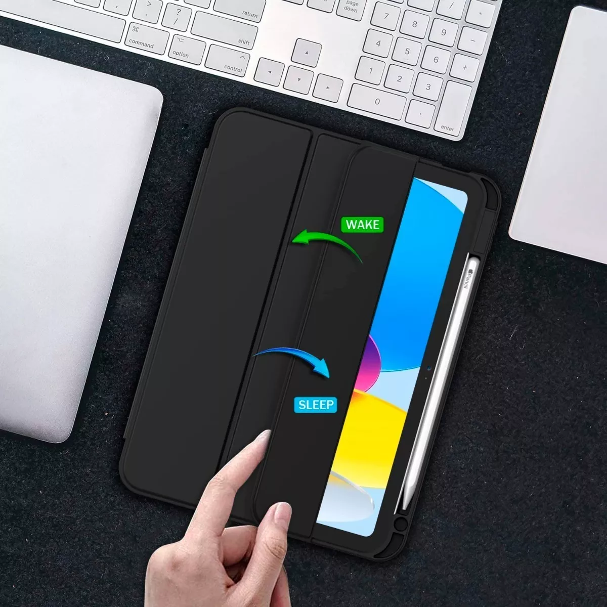 Ripley - FUNDA CASE PARA IPAD 10.9' 10MA GEN COLOR NEGRO CON PORTA LAPIZ