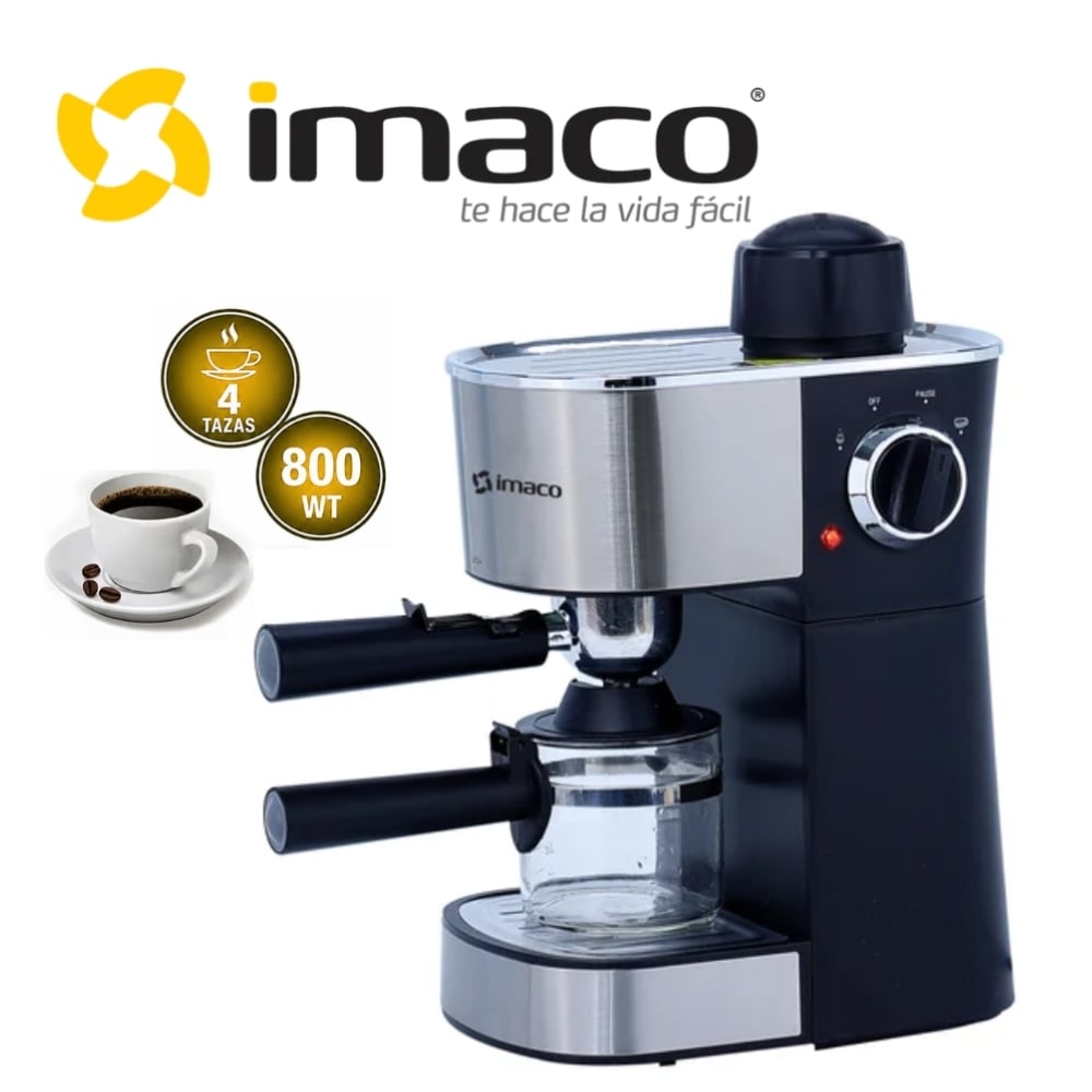 CAFETERA ESPRESSO IMACO 800 WATTS 4 TAZAS MOD IECM3503