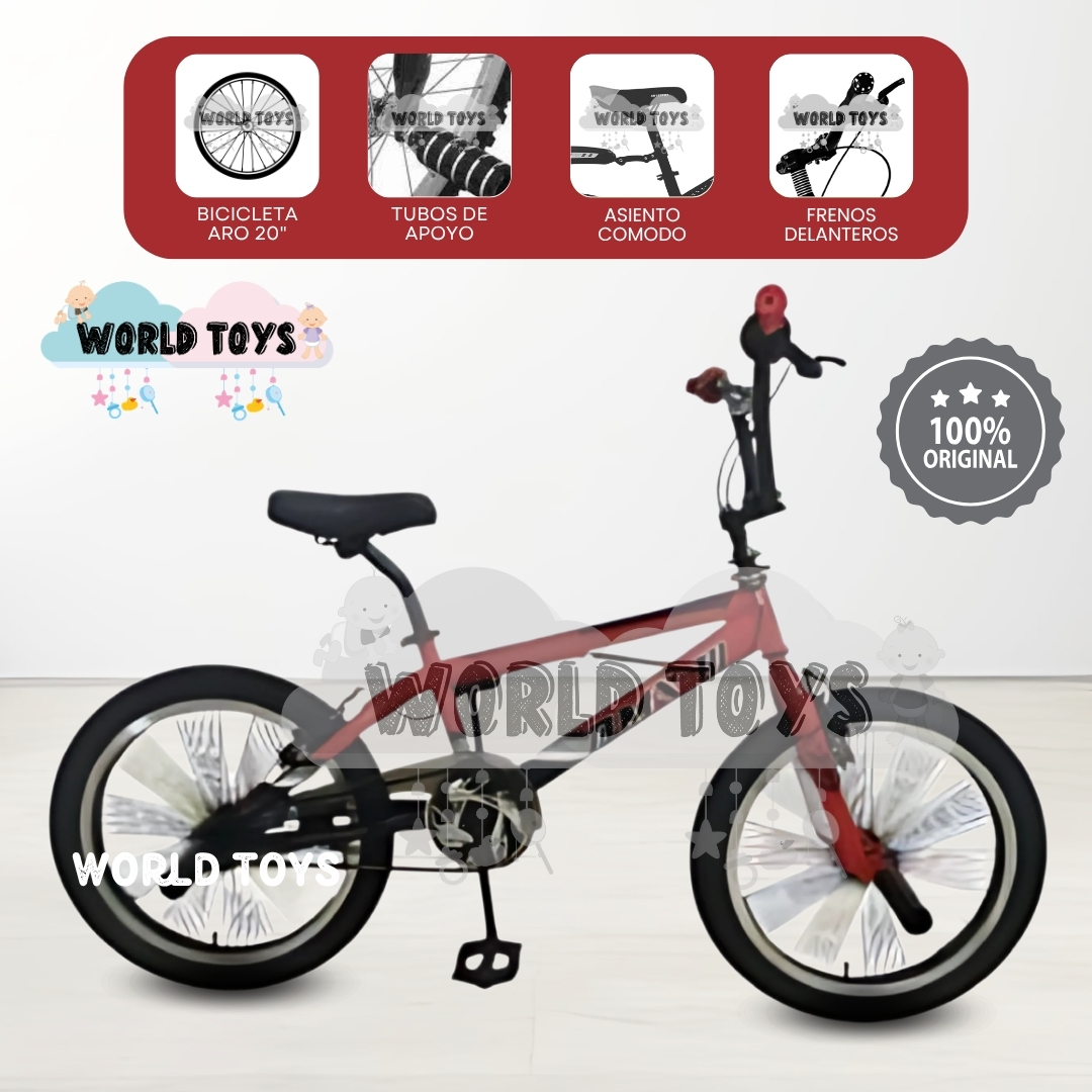 BICICLETA DEPORTIVA PARA NIÑOS ARO 20 «RAY MX» RED