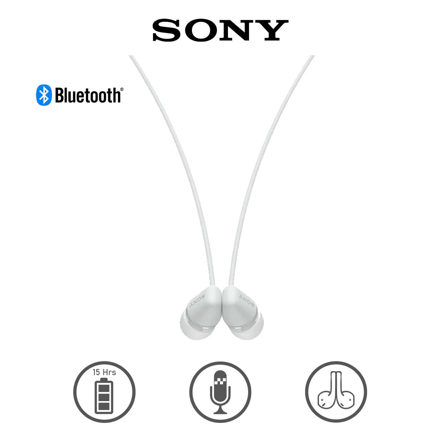 AUDÍFONOS SONY IN-EAR WI-C200/WC BLUETOOTH WI C200 BLANCO