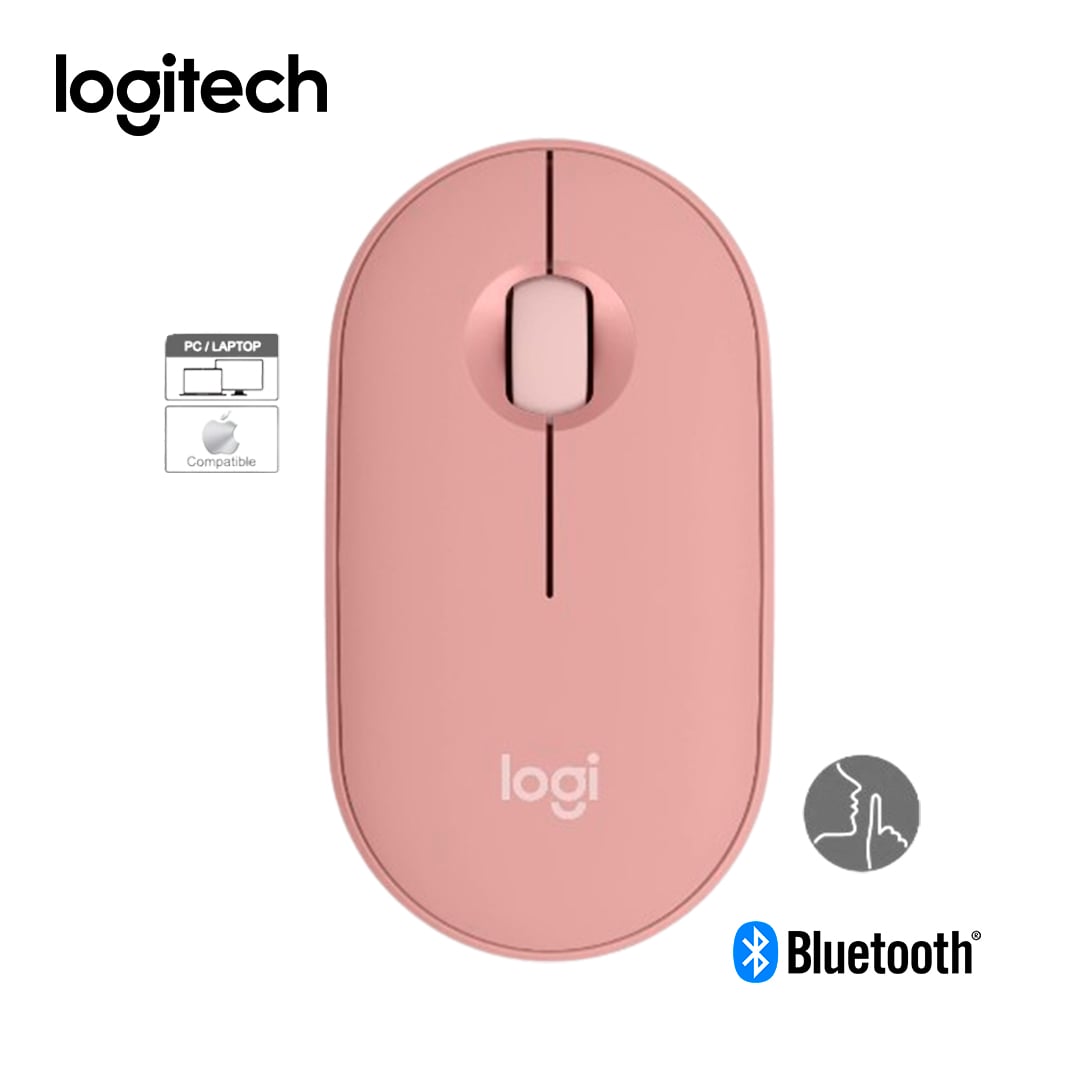 LOGITECH MOUSE BLUETOOTH PEBBLE 2 M350S SILENT TOUCH 4000DPI ROSADO