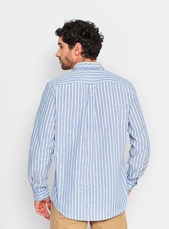 CAMISA MANGA LARGA HOMBRE KENNETH STEVENS AZUL BADEA OXF