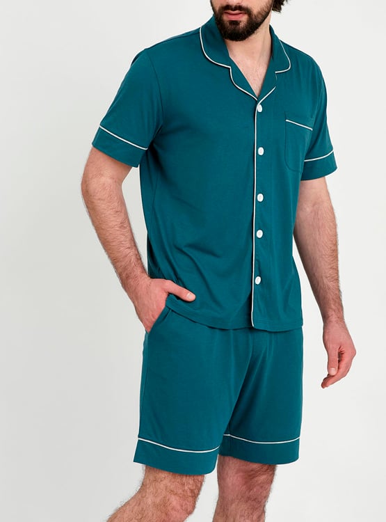 Ripley - PIJAMA CORTO HOMBRE IN BLOOM VERDE CAMISERO ATLANTIC