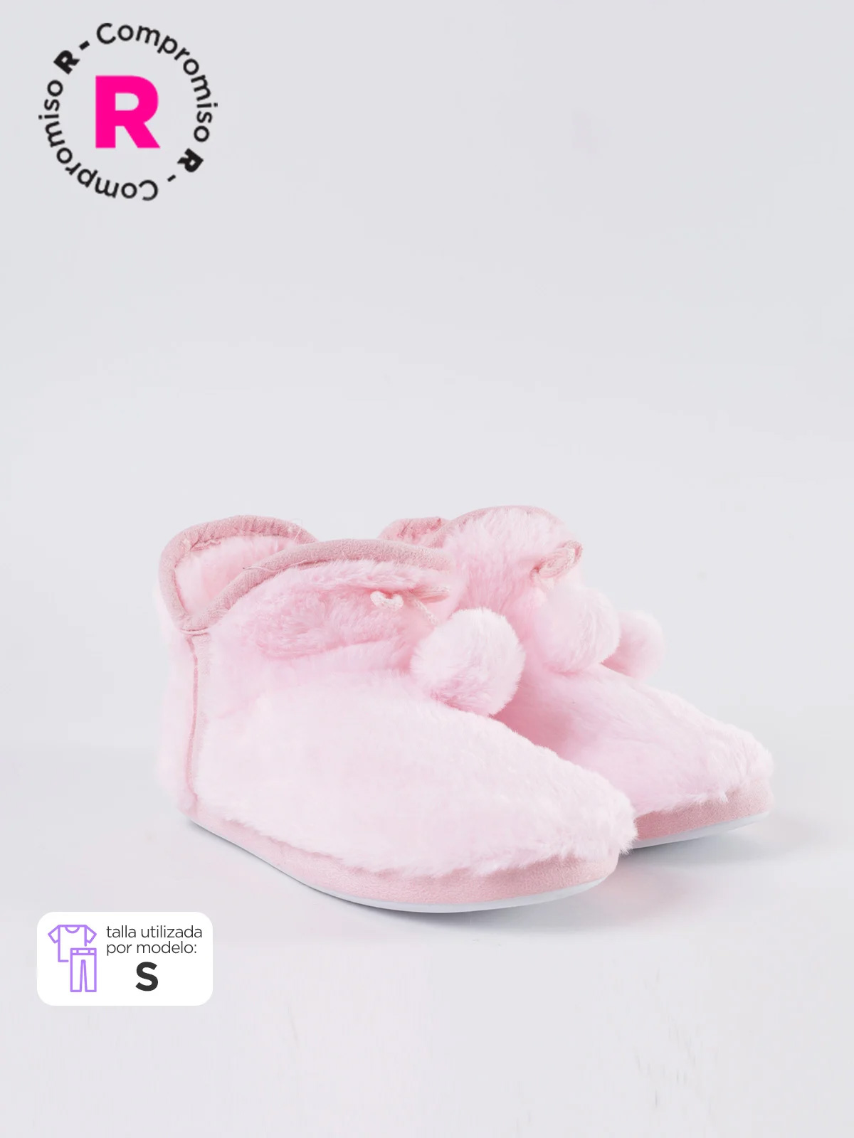 PANTUFLAS MUJER INDEX ROSADO BOTA PON