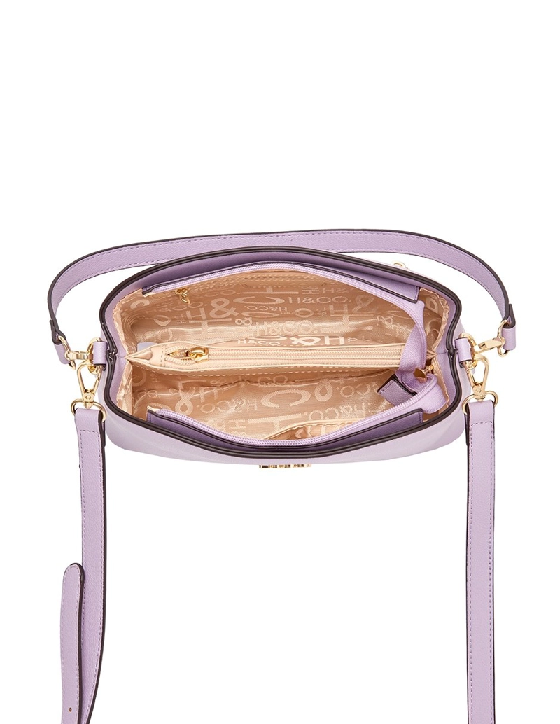 CARTERA CROSSBODY H&CO. 7268 LILA T/U