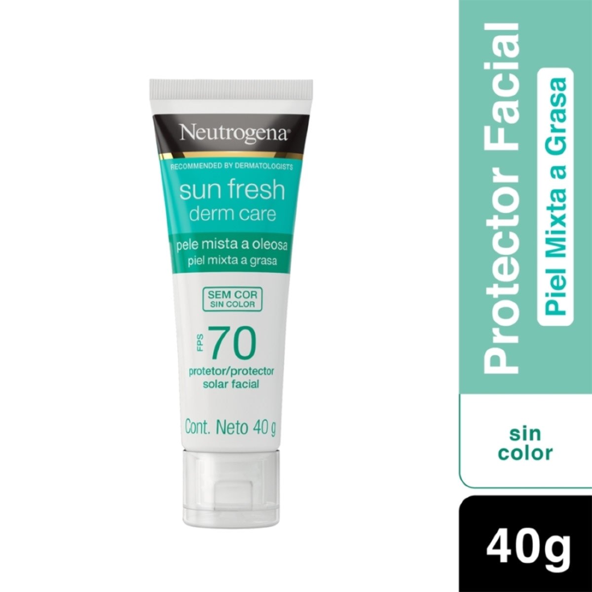 PROTECTOR SOLAR FACIAL NEUTROGENA SUN FRESH DERM CARE FPS70 40 GR