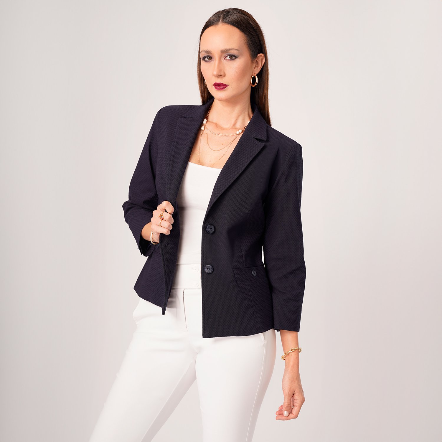 Ripley - BLAZER MANGA LARGA MUJER CP MODA DE COLECCIÓN GINZA