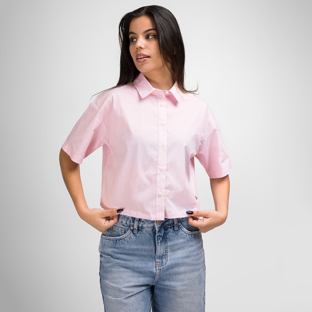 Ripley - BLUSA MANGA CORTA MUJER SQUEEZE PALO ROSA LETSI