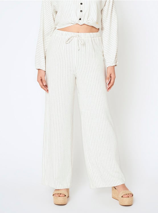 PANTALÓN PALAZZO MUJER MENTHA Y CHOCOLATE MULTICOLOR NIMAT