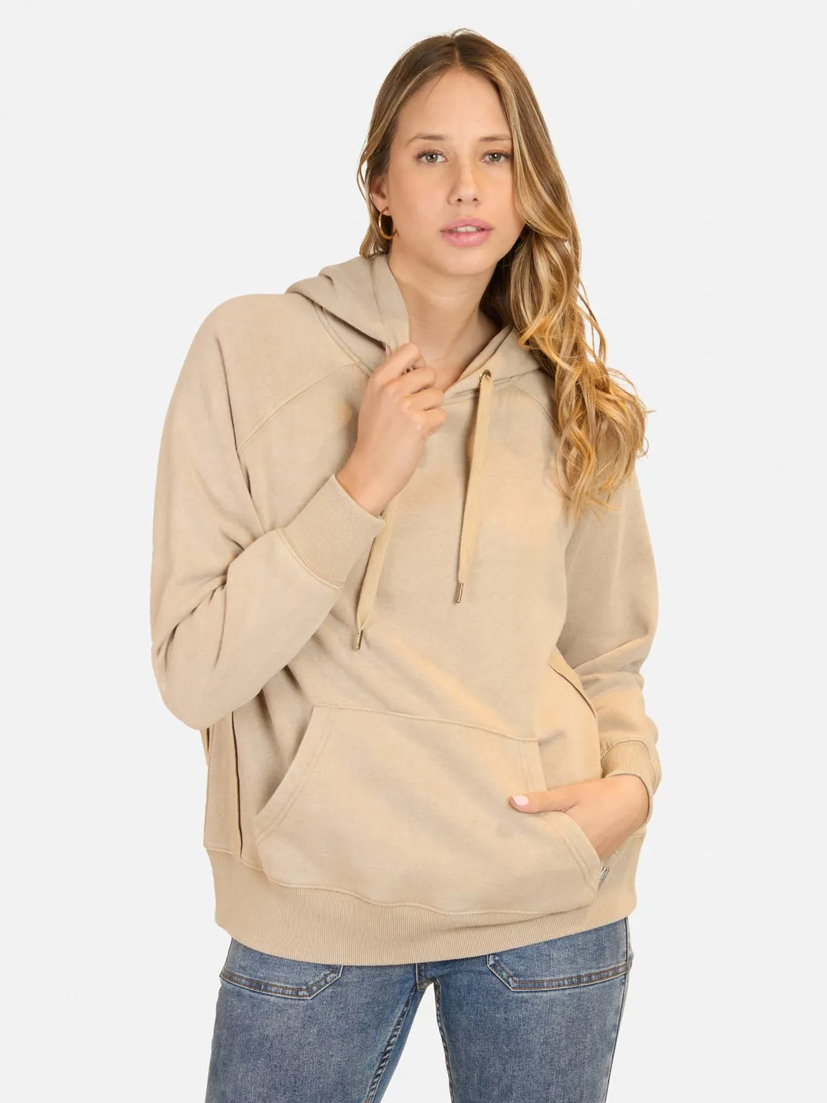 Ripley - POLERA MANGA LARGA ALGODÓN MUJER MAUI AND SONS CANGURO
