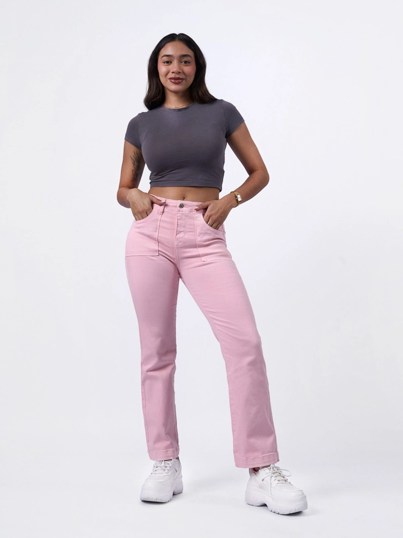 PANTALÓN ALGODÓN RECTO MUJER MACHINE BRAHNE