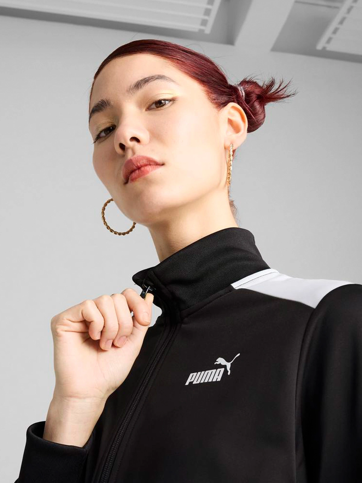 Ripley - BUZO CONJUNTO DEPORTIVO MUJER PUMA POLY SUIT OP NEGRO
