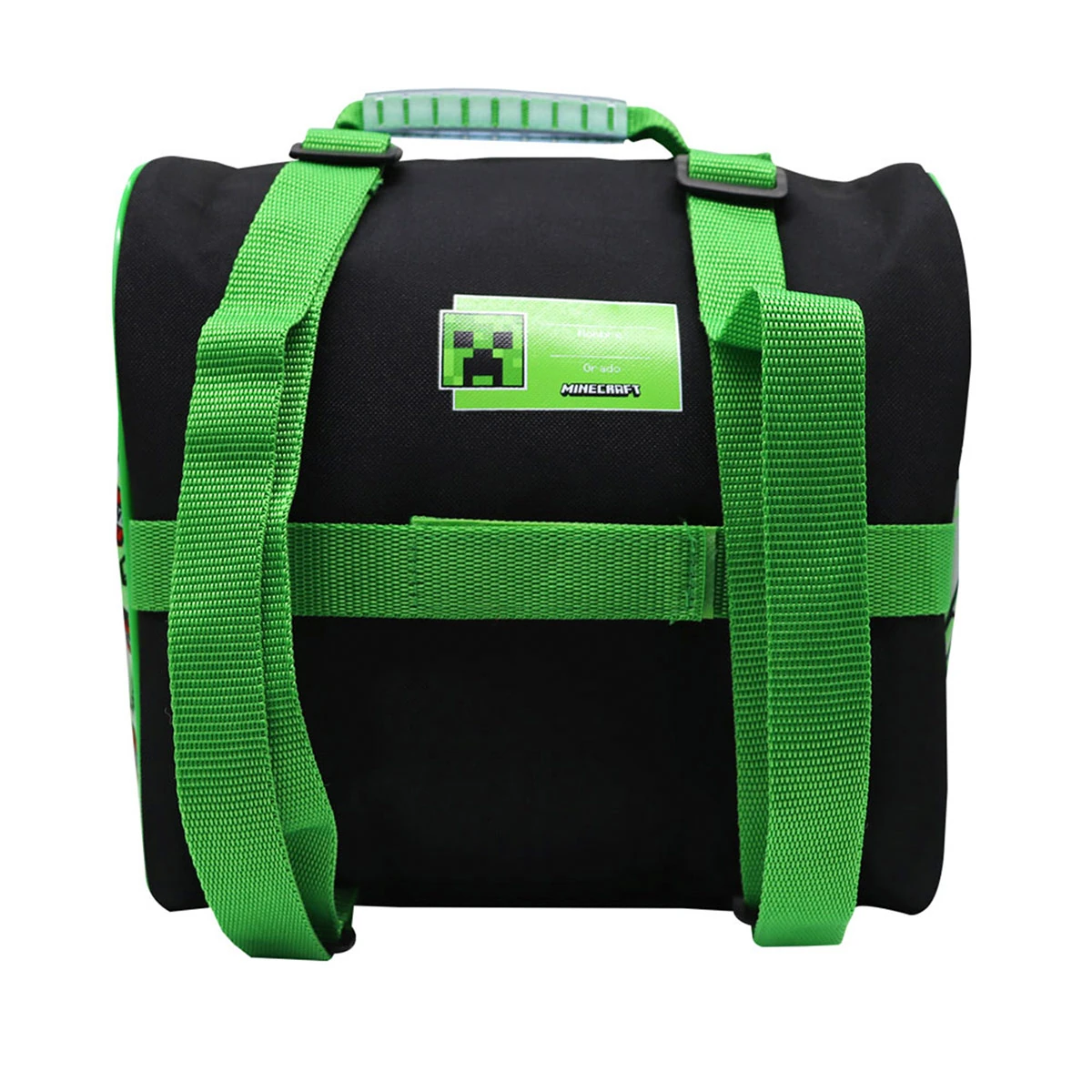 LONCHERA ESCOLAR MINECRAFT TNT VERDE