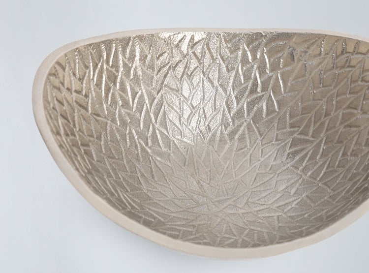 Ripley - CENTRO DE MESA OVALADA PLATA RAMAS 18X16 CM