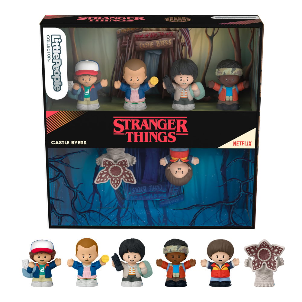 SET LITTLE PEOPLE HTP36 JUEGO COLLECTOR STRANGER THINGS CASTILLO BYERS